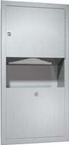 Paper Towel Dispenser and Waste Receptacle - Semi-Recessed , 0462-AD-2