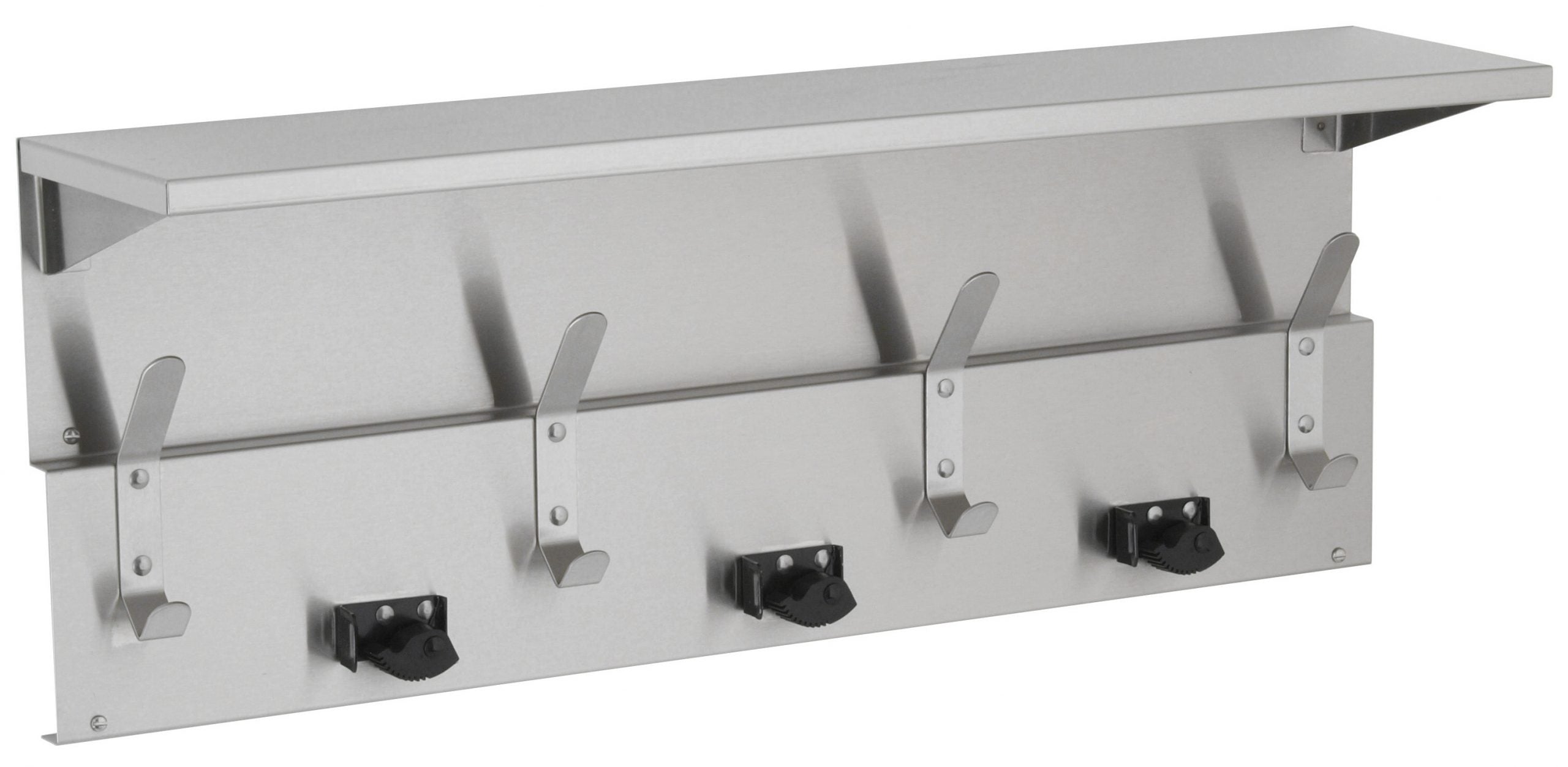 Shelf With Mop And Broom Holders And Hooks