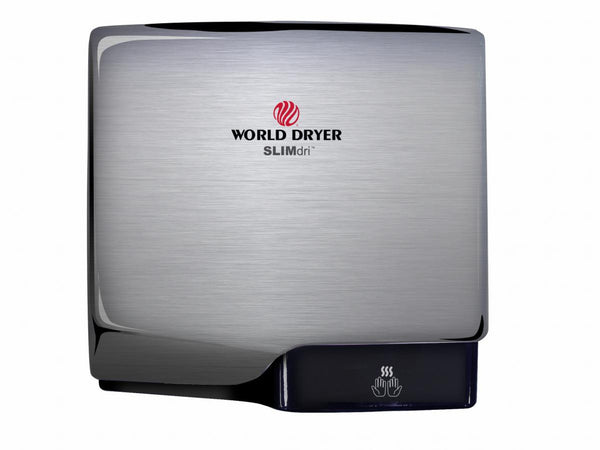 World Dryer L-973A SLIMdri Automatic Hand Dryer, Brushed Stainless Ste